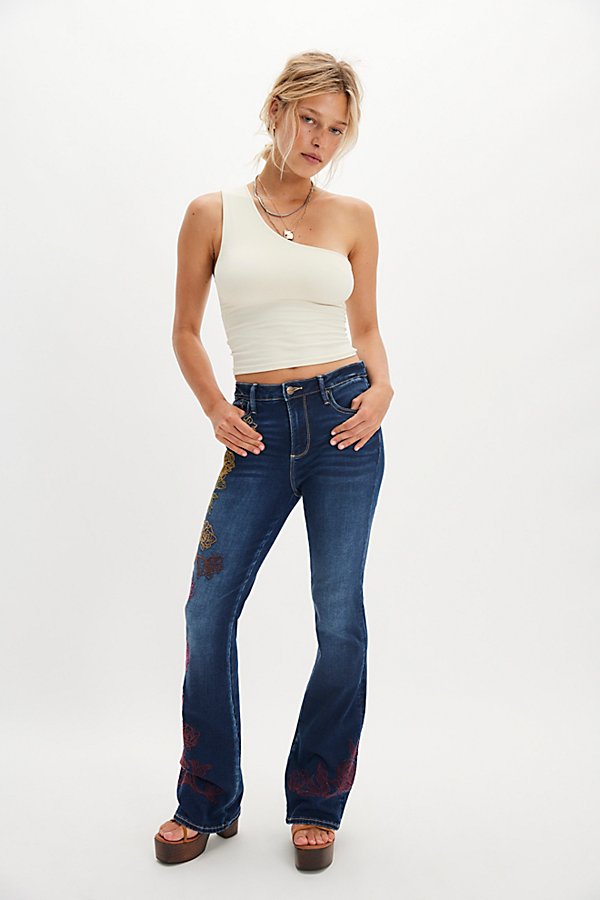 DRIFTWOOD Wyatt Embroidered Flare Jeans